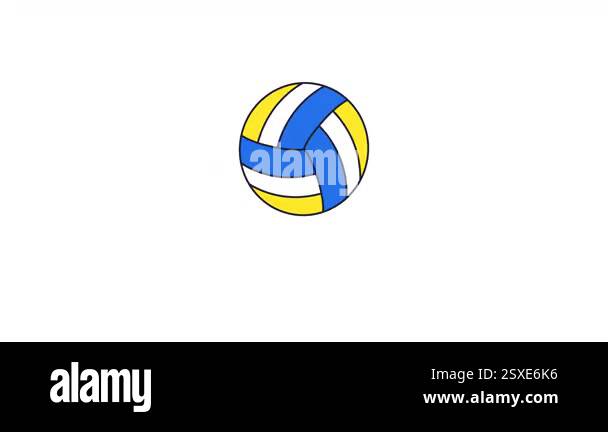 Dynamic Volleyball Bounce Animation. This video 4k features animation ...