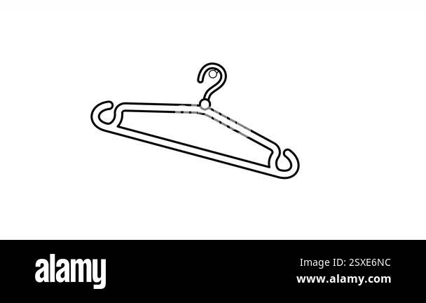 Animated Clothes Hanger Swaying Motion. This 4k video is with alpha ...
