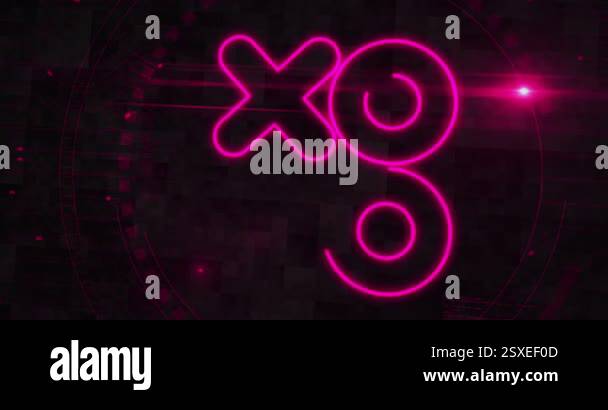 XOXO love and kiss symbol digital concept. Cyber technology and ...