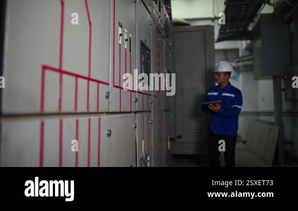 Electrical engineer solving electrical system failures in industrial ...