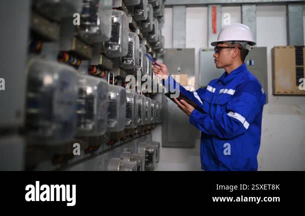 Electrical engineer solving electrical system failures in industrial ...