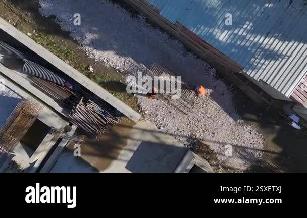 Dynamic and detailed construction activity Stock Video Footage - Alamy
