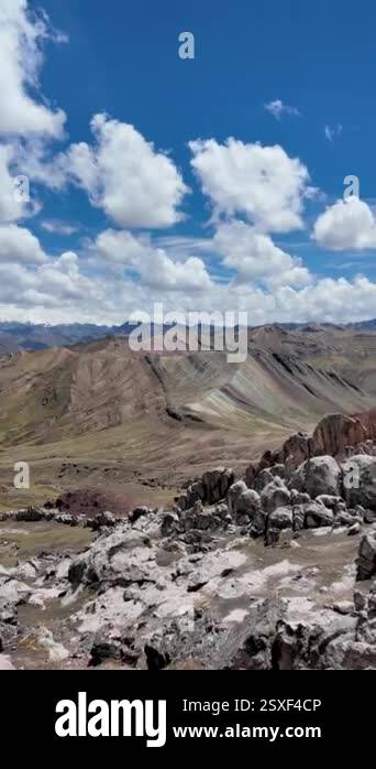 Beautiful landscape of Andes in Peru in a sunny day Stock Video Footage ...