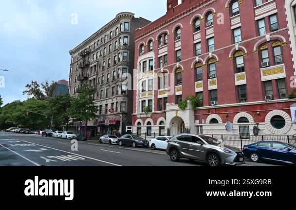 New York, United States, August 18, 2024. Street view in Harlem ...