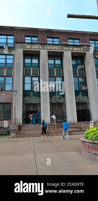 New York, United States, August 18, 2024. The entrance facade of the ...