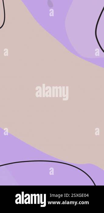 Minimalist pastel animated background, floral lilac and beige color ...