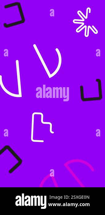 Seamless pattern abstract animated background. Hand drawn shapes ...