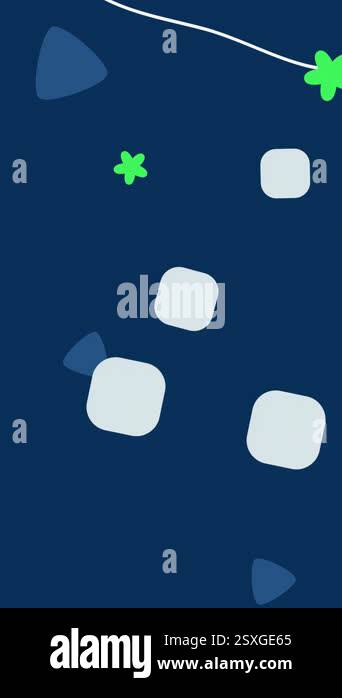 Abstract green background with navy blue shapes. Multicolor animated ...