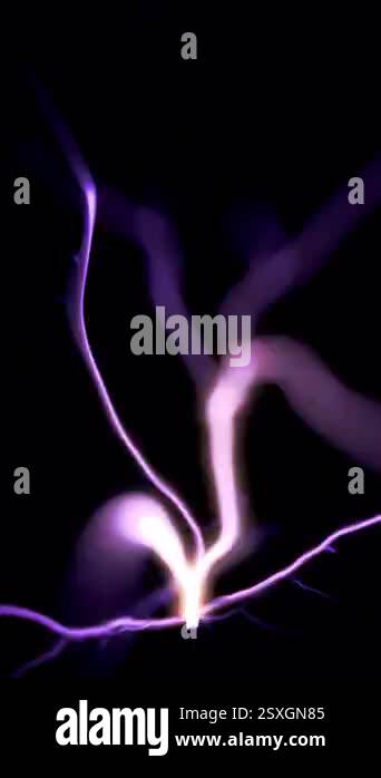 Surging tesla coil energy generates blazing high voltage sparks ...