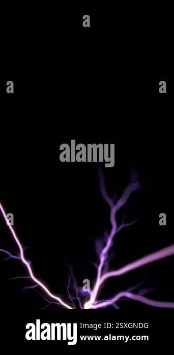 High voltage sparks and vibrant neon discharges crackle with intense ...