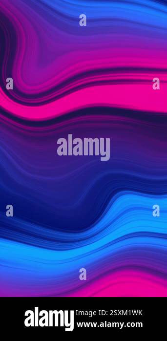 Neon wavy line loop background. Pink navy blue cyan color animated ...
