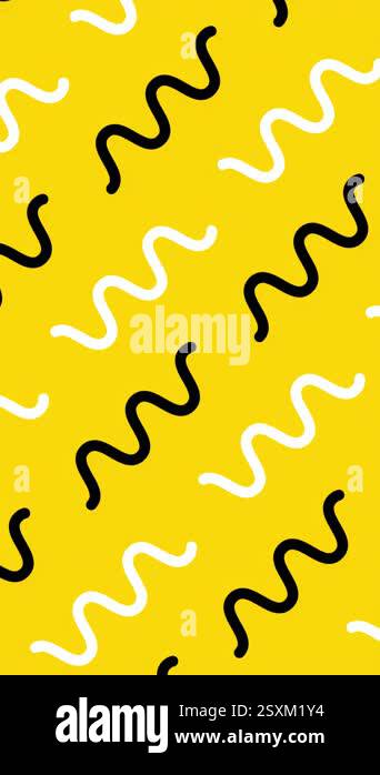 Minimal Modern Zig Zag Loop Background White And Black Curved Line On