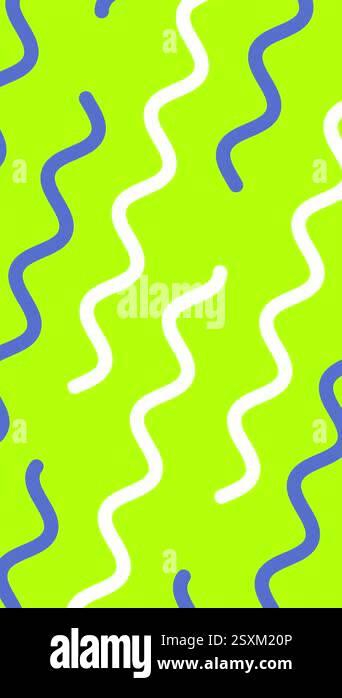 Minimal modern zig zag loop background. White and navy curved line on ...