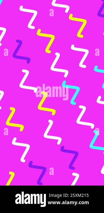 Minimal Modern Zig Zag Loop Background White And Yellow Curved Line On
