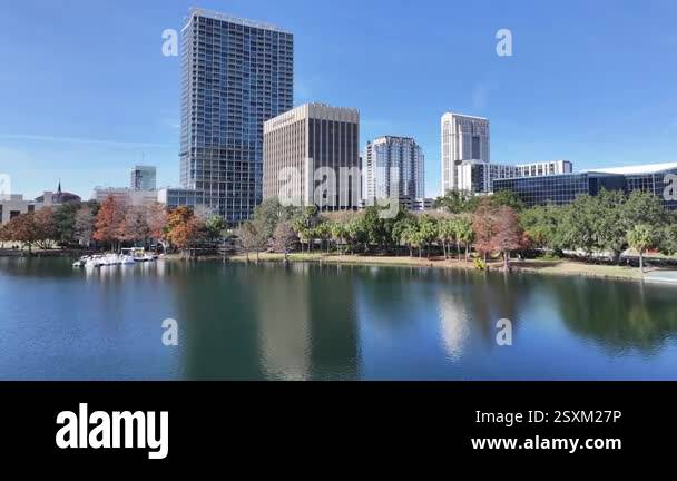 Orlando Skyline At Orlando In Florida United States. Downtown Cityscape ...