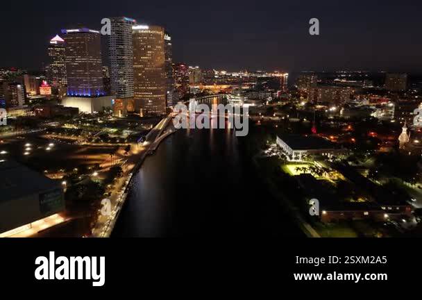 Tampa Skyline At Tampa In Florida United States. Famous Highrise ...