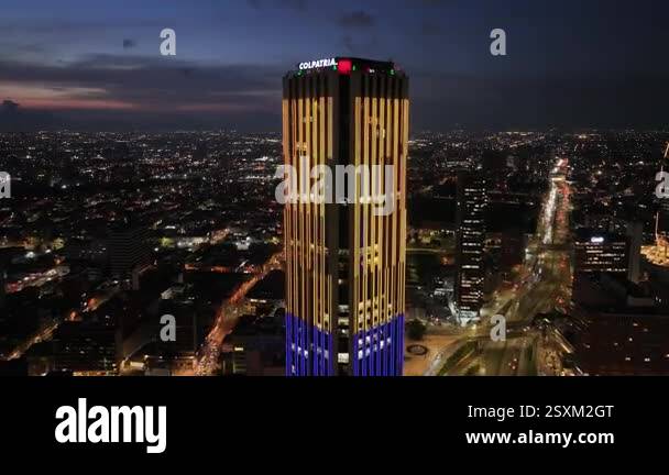 Colpatria Tower At Bogota In Cundinamarca Colombia. Corporate Building ...