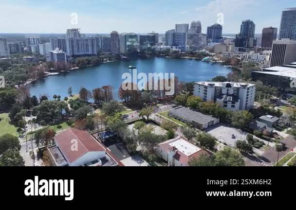 Orlando Skyline At Orlando In Florida United States. Downtown Cityscape ...