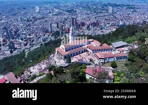 Monserrate Sanctuary At Bogota In Cundinamarca Colombia. Monserrate ...