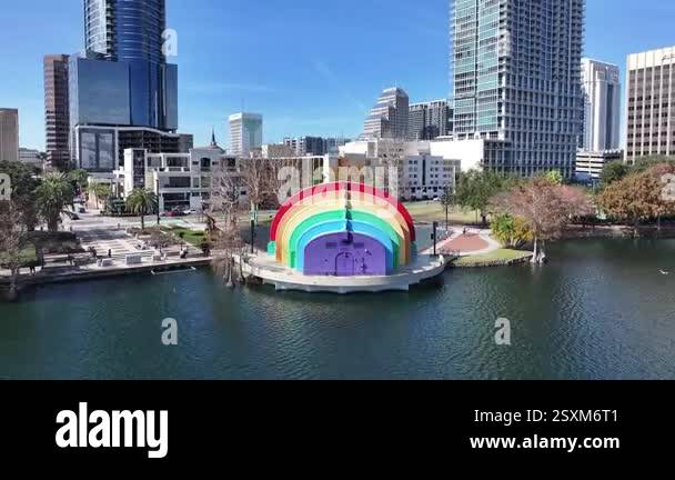 Orlando Skyline In Florida United States. Downtown City Landscape ...
