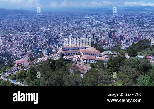 Monserrate Church At Bogota In District Capital Colombia. Monserrate ...
