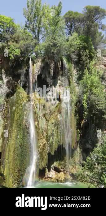Sillans-la-Cascade waterfall in the Var, Lubron, southern France Stock ...