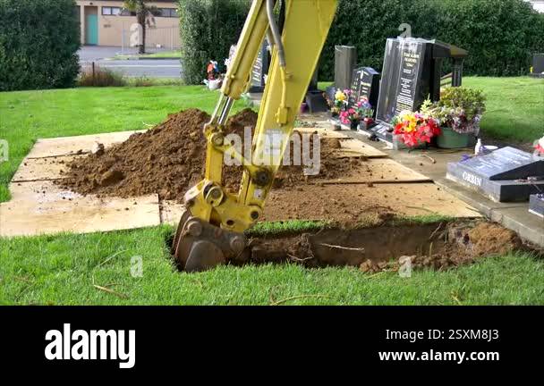 Auckland, New Zealand, 01.01.2025, Heavy machinery and digger deployed ...