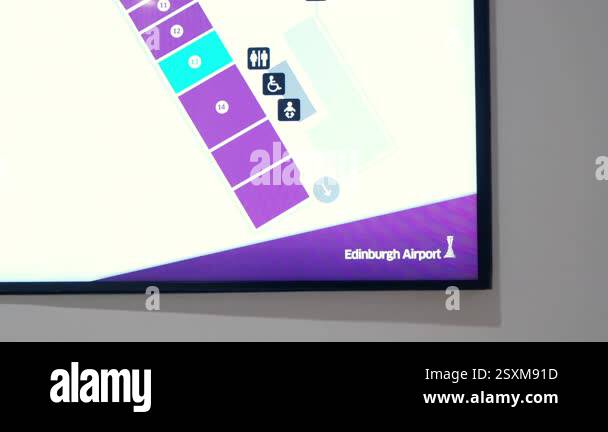 EDINBURGH, SCOTLAND, UK - OCTOBER 21, 2024: Navigation map in Edinburgh ...