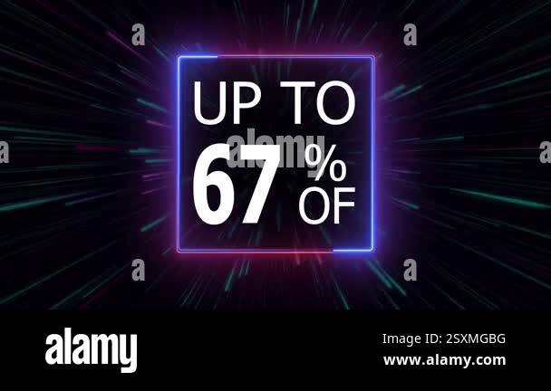 Up to 67 Percent off sale discount, animated 67 percent discount offer ...