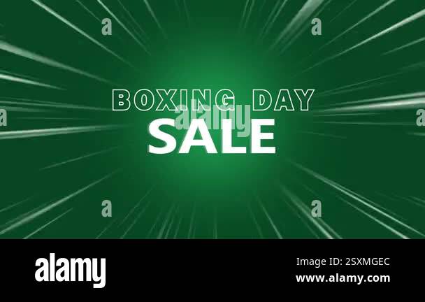 Boxing Day sale event promotion animation on zoom line background ...