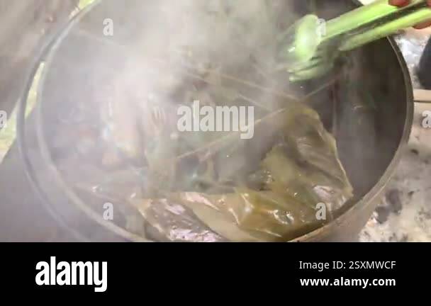 Buras or Burasa, Bugis Makassar traditional food made from coconut milk ...