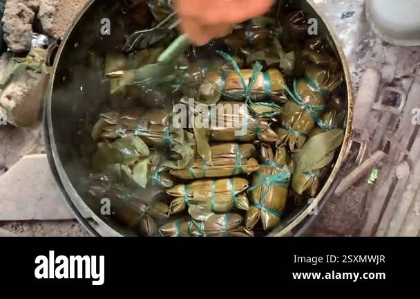 Buras or Burasa, Bugis Makassar traditional food made from coconut milk ...