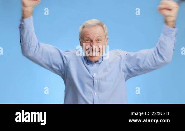 Woman express joy and enthusiasm through gestures of victory and ...