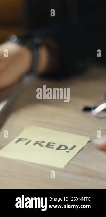 Vertical Screen: Professional woman working on a laptop in an office ...