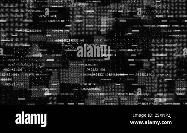Animated Digital technology speed connect white color particles ...