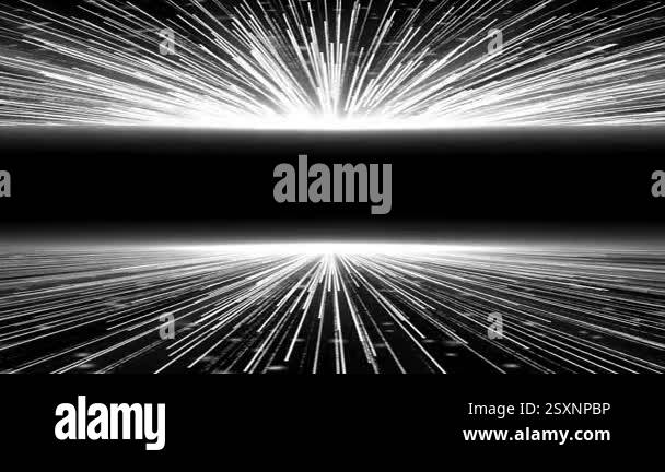 Animated white color glowing shooting star particles with 3d empty ...