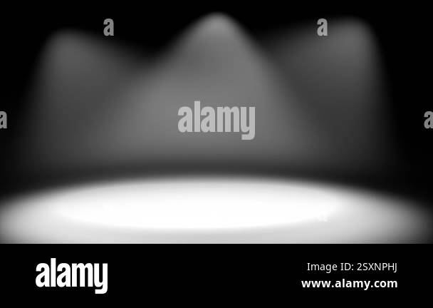 Animated white color three moving spot light optical light rays forming ...