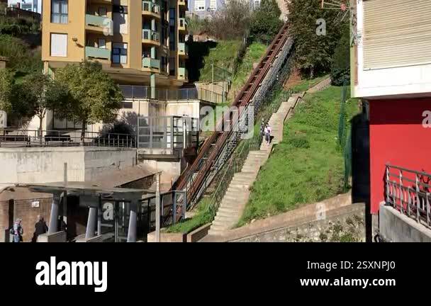 Funicular del Ro de la Pila in Santander, Spain. Street view and ...