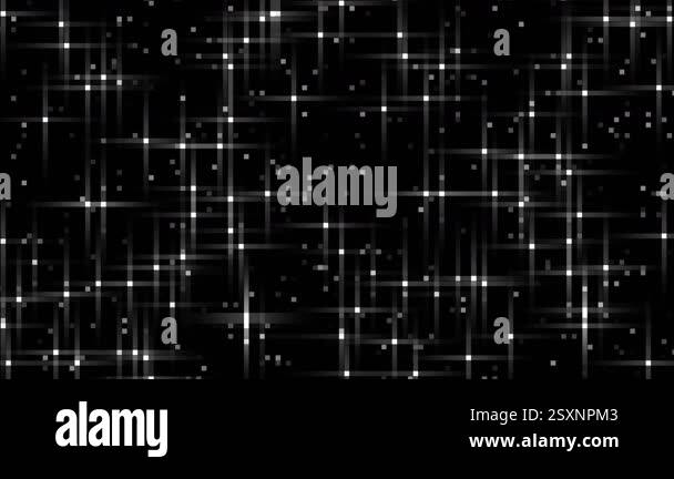 Animated white color appearing and disappearing glowing shiny stars and ...