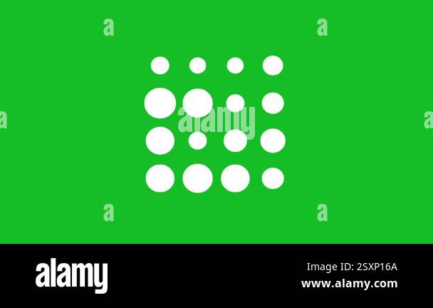 Buffering circles pattern motion graphics with green screen background ...