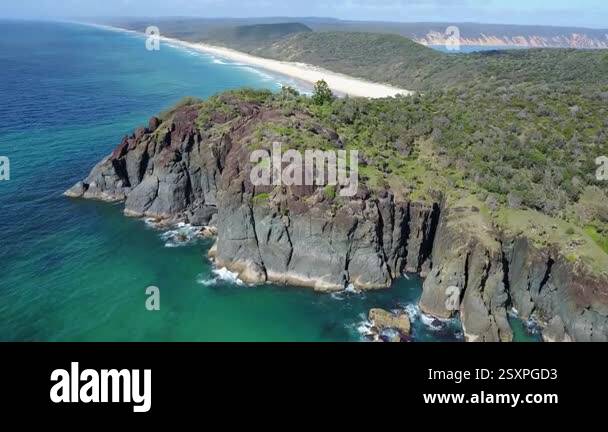 A breathtaking aerial view of the Australian coastline featuring rugged ...