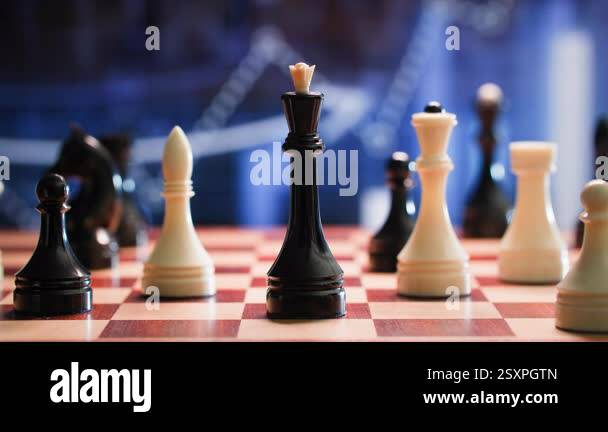 strategy and business development, chess piece moving on chessboard, success and achievements ...
