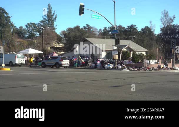 Humanitarian aid distribution in Pasadena, California, USA, on January ...