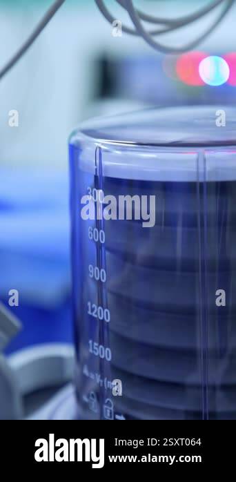 Part of the pump of lung ventilating machine. Equipment working at ...