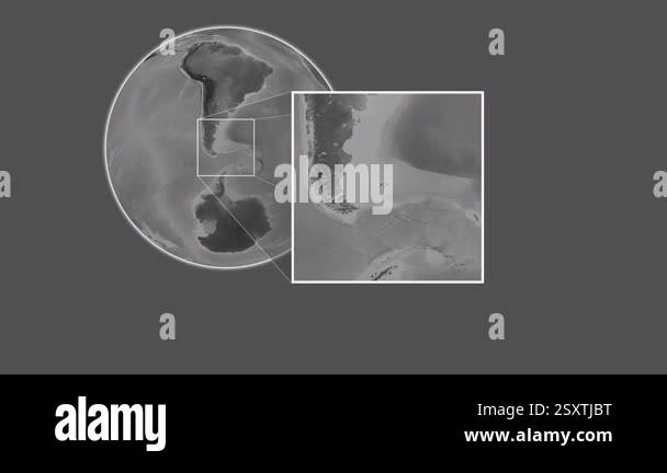 Lively Island. Presentation of the location on a bilevel elevation map ...