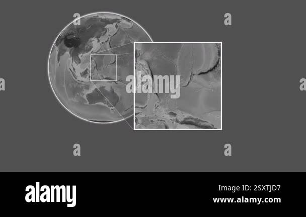 Babeldaob Island. Presentation of the location on a bilevel elevation ...