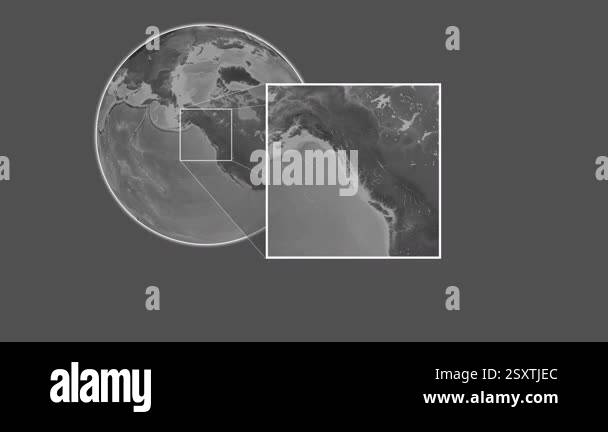 Betton Island. Presentation of the location on a bilevel elevation map ...