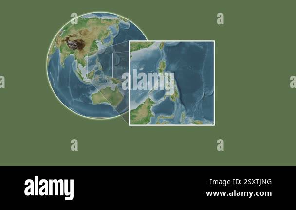 Biliran Island. Presentation of the location on a colored elevation map ...