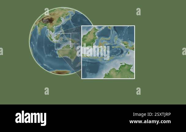 Pulau Binongko Island. Presentation of the location on a colored ...