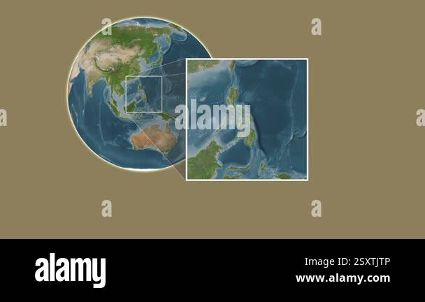 Biliran Island. Presentation of the location on a satellite map using a ...